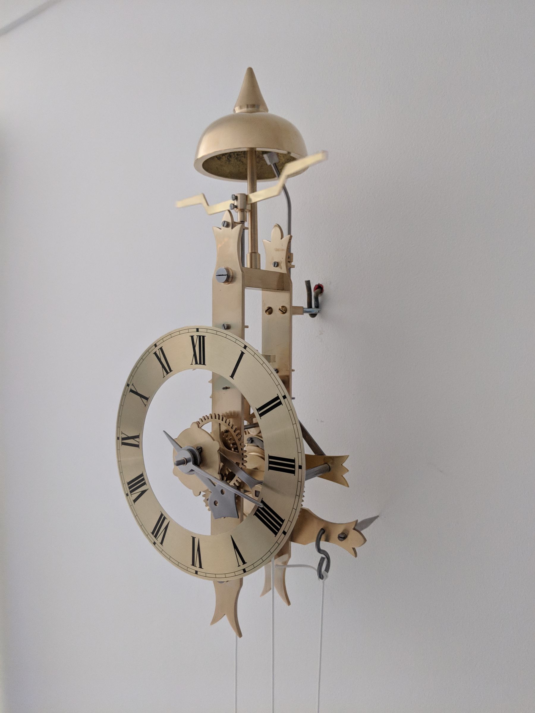 Making a Wall Hanging Brass Mechanical Alarm Clock in the Home Machine ...