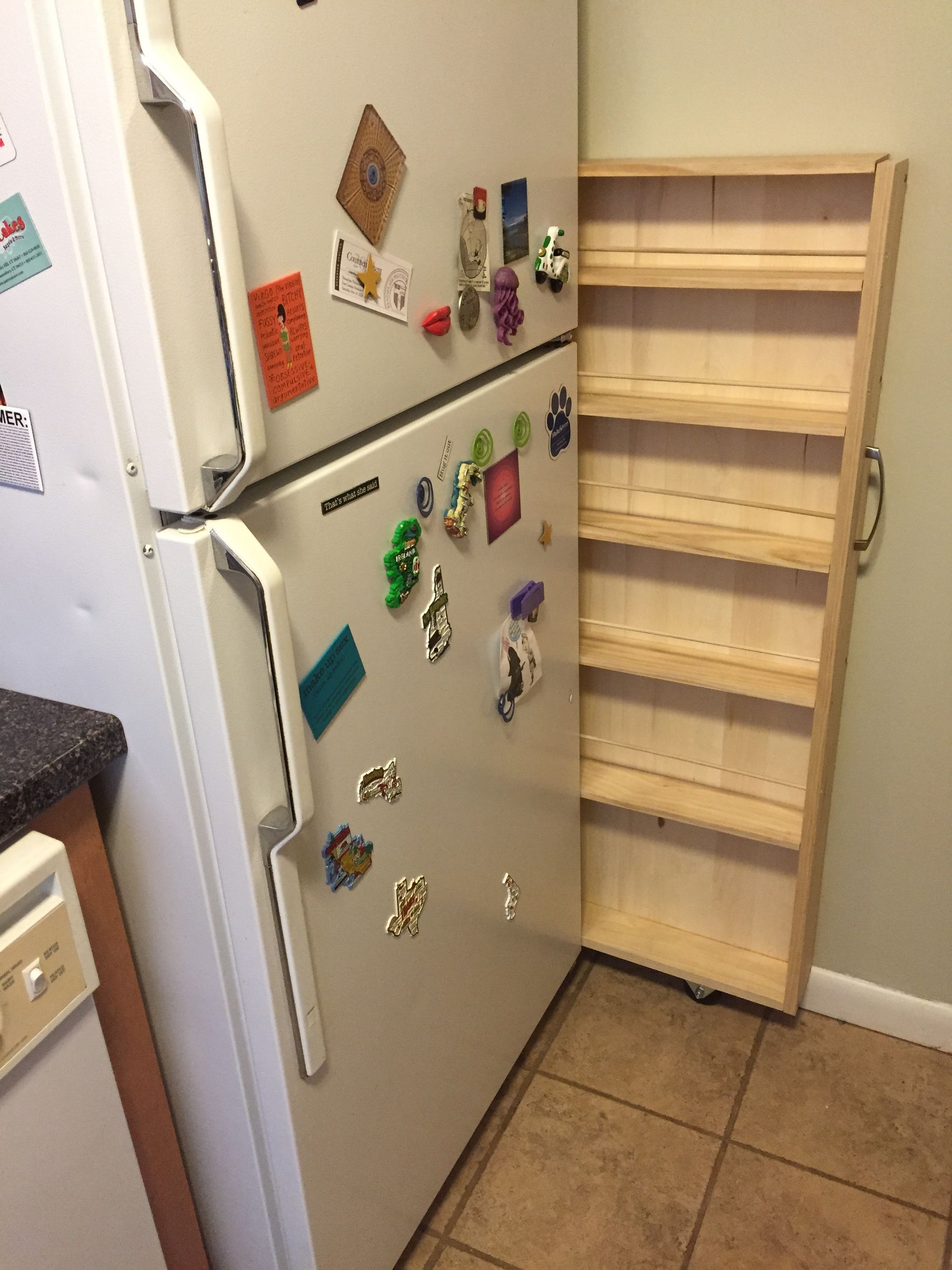 Hidden Fridge Gap Slide-Out Pantry : 4 Steps (with Pictures ...