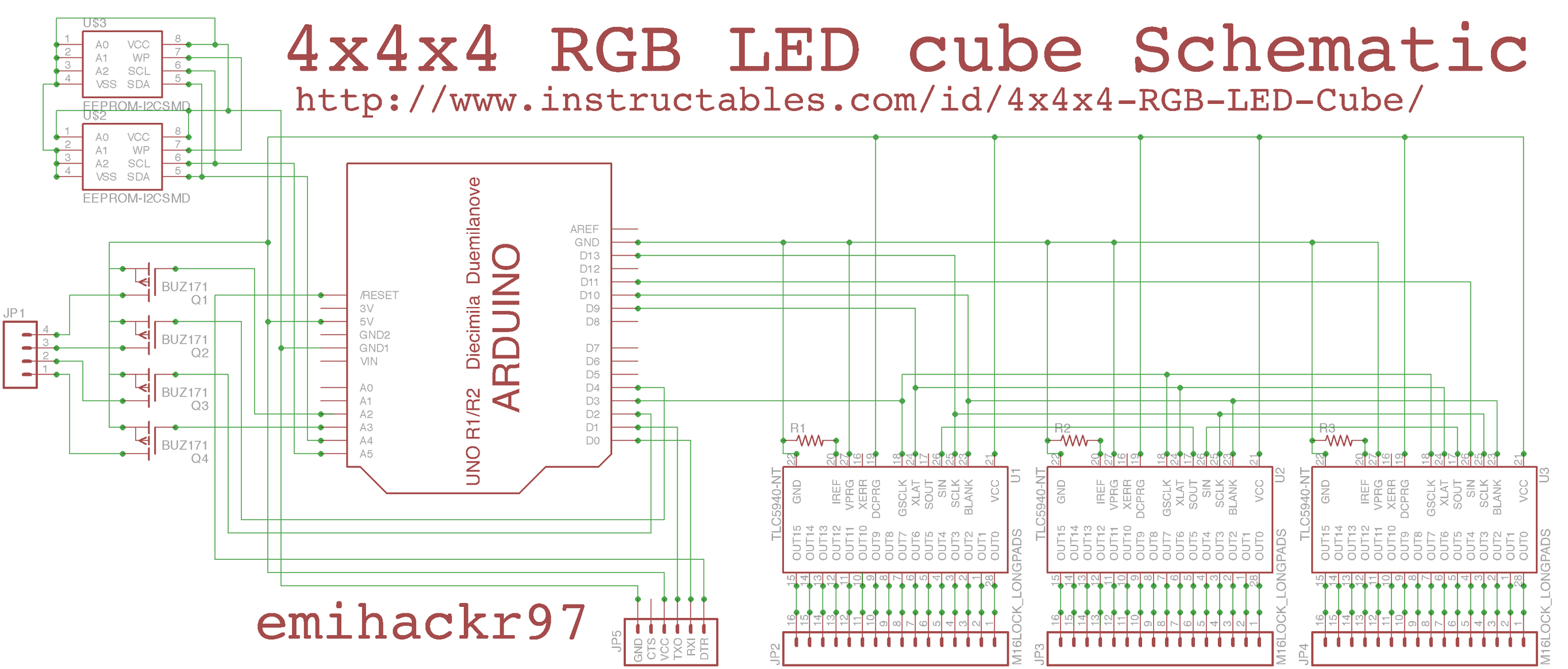 4x4x4 RGB LED Cube : 32 Steps (with Pictures) - Instructables