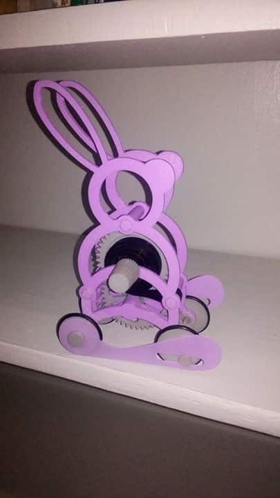 Windup Bunny 2 With a PLA Spring Motor and Floating Pinion Drive : 5 ...