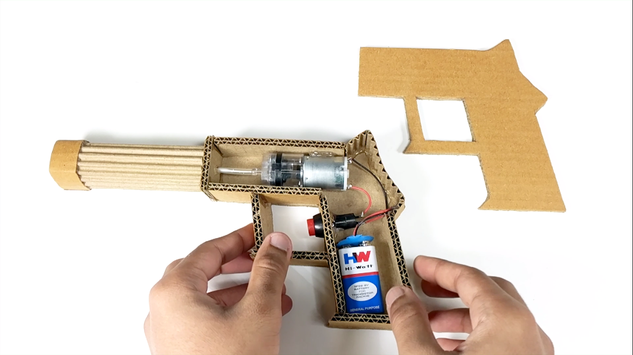 How to Make Cardboard Gun USP Pistol That Shoots Rubber Bullets DIY at ...