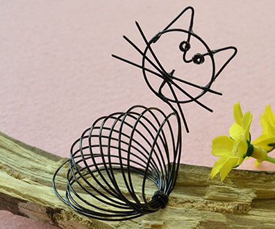 How to Make a Cute Black Wire Wrapped Cat Craft for Kids : 6 Steps ...