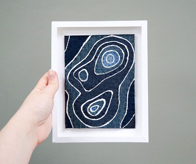 DIY Topographic Map in Denim | Fun Recycling Project | Wall Art : 8 ...
