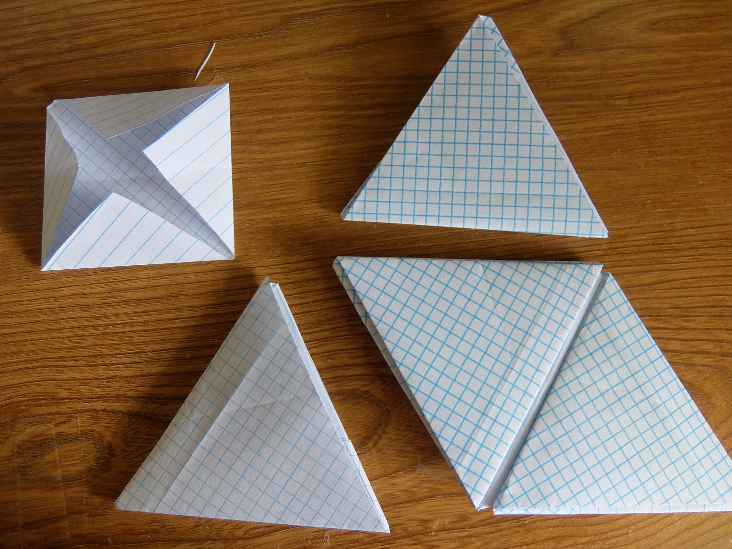 Tetrahedron 3D Model DYI Using Graphing Papers : 6 Steps (with Pictures ...