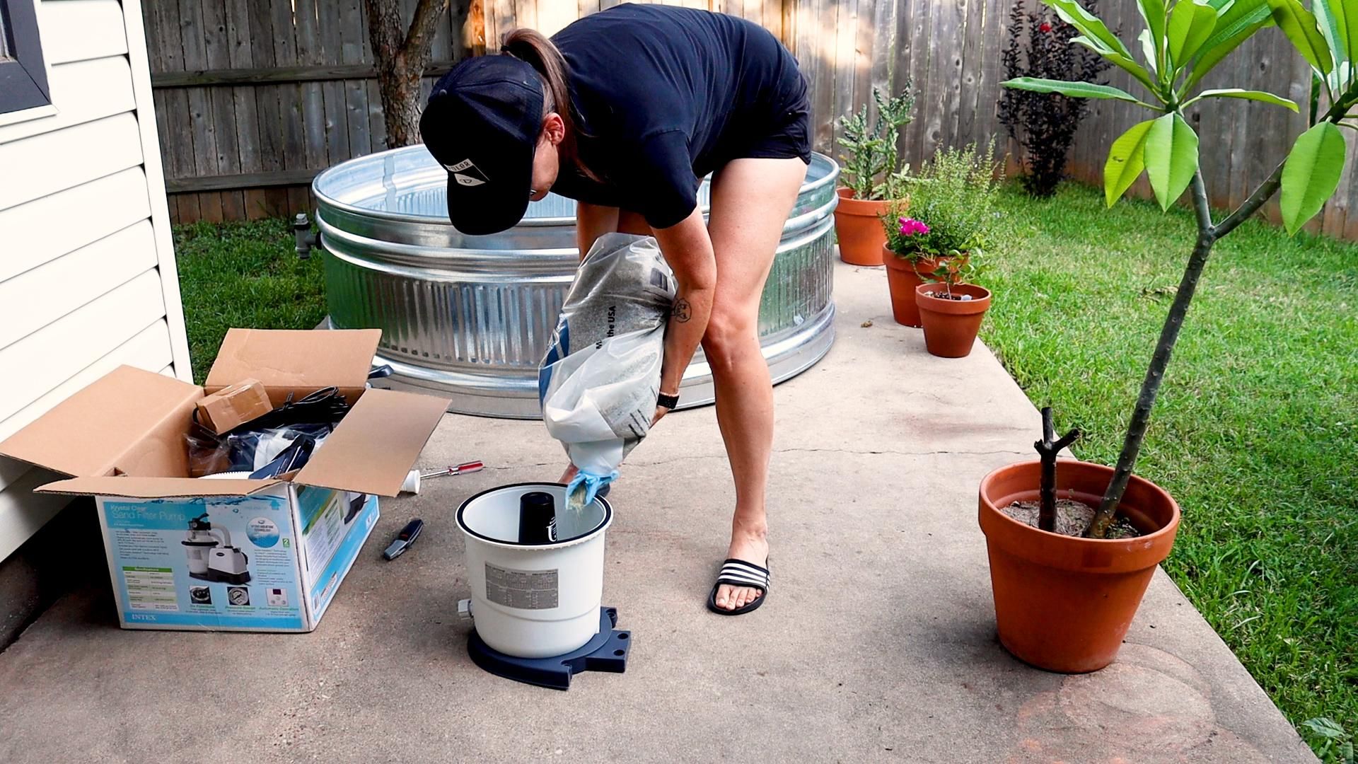 How to Make a Stock Tank Pool! Easy DIY Backyard Pool : 9 Steps (with ...