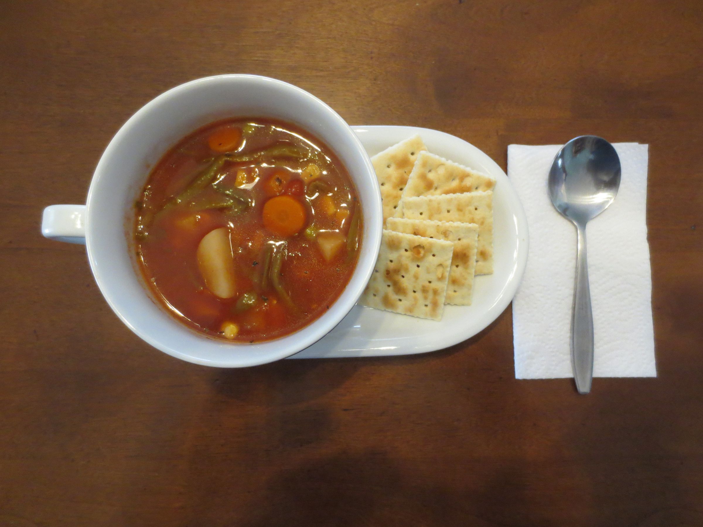 Easy Vegetable Soup Using Only Canned Vegtables and Seasoning : 3 Steps ...