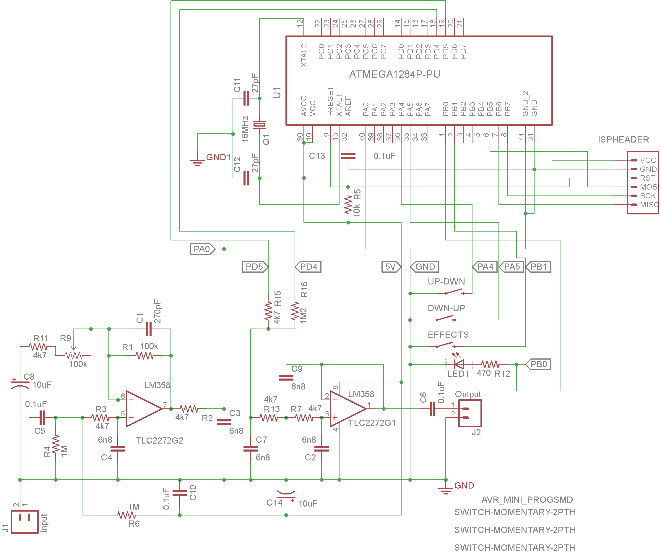 ATMega1284P Guitar and Music Effects Pedal : 6 Steps (with Pictures ...
