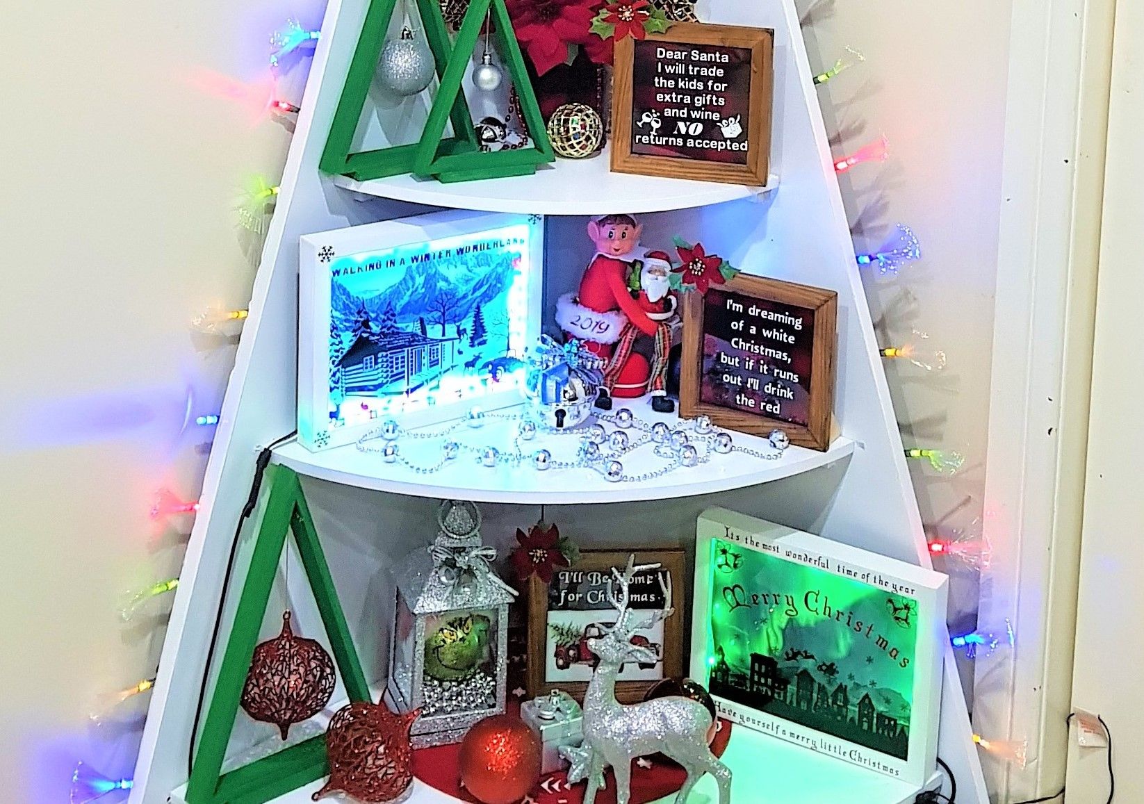 How to Make a Corner Christmas Tree Shelf : 7 Steps (with Pictures ...
