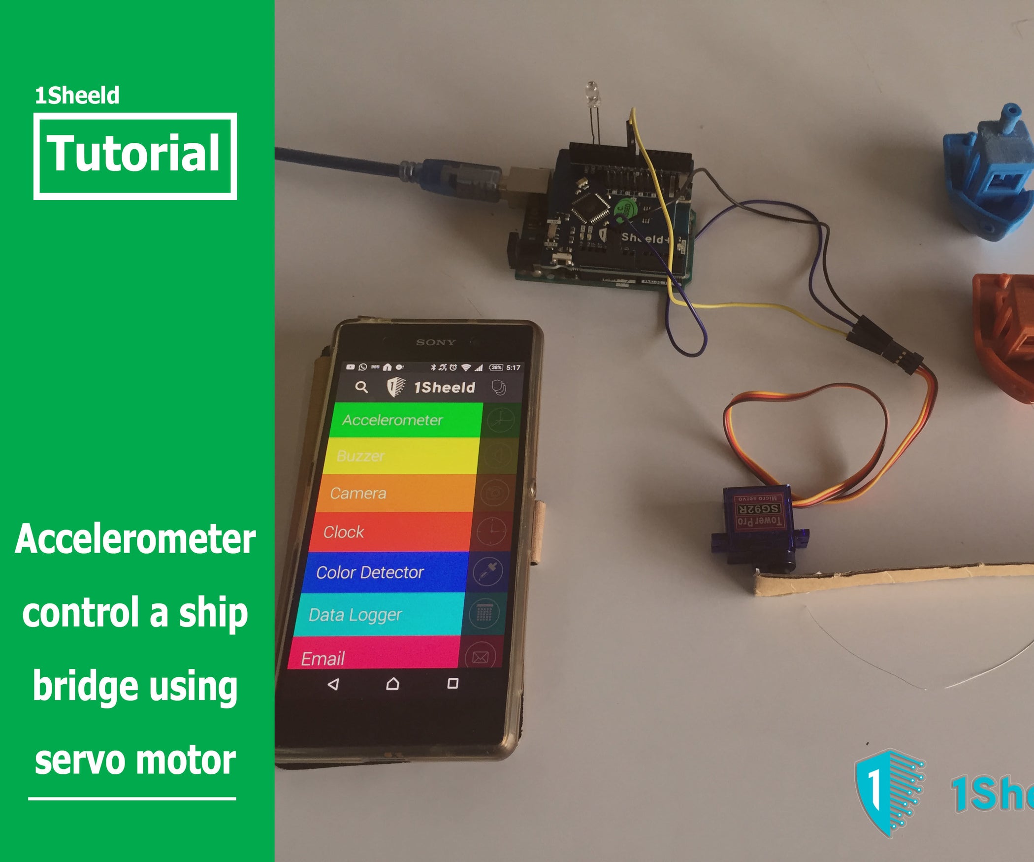 Arduino Accelerometer Tutorial: Control a Ship Bridge Using a Servo Motor : 5 Steps - Instructables