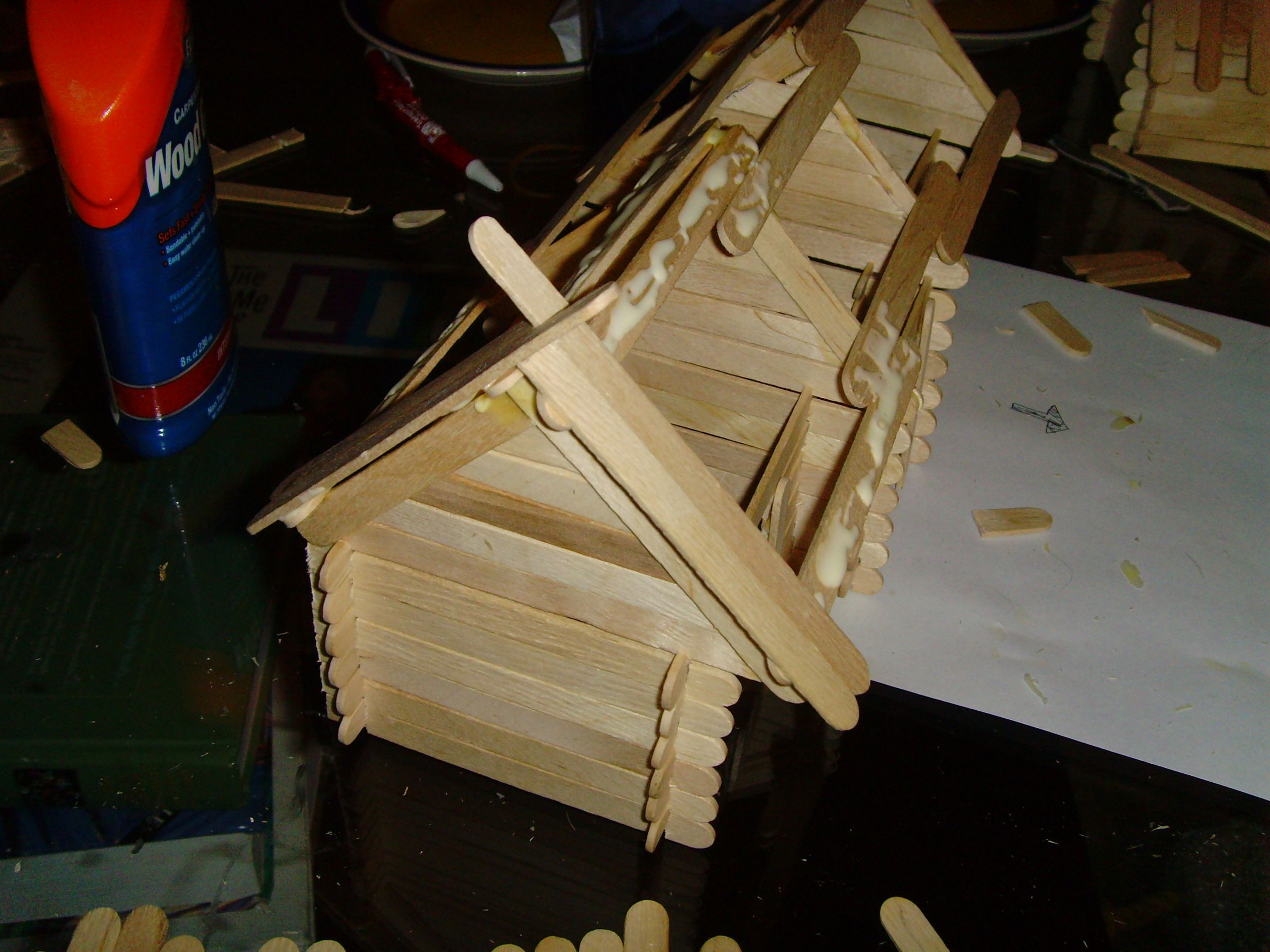Craft Stick Log Cabin - Instructables