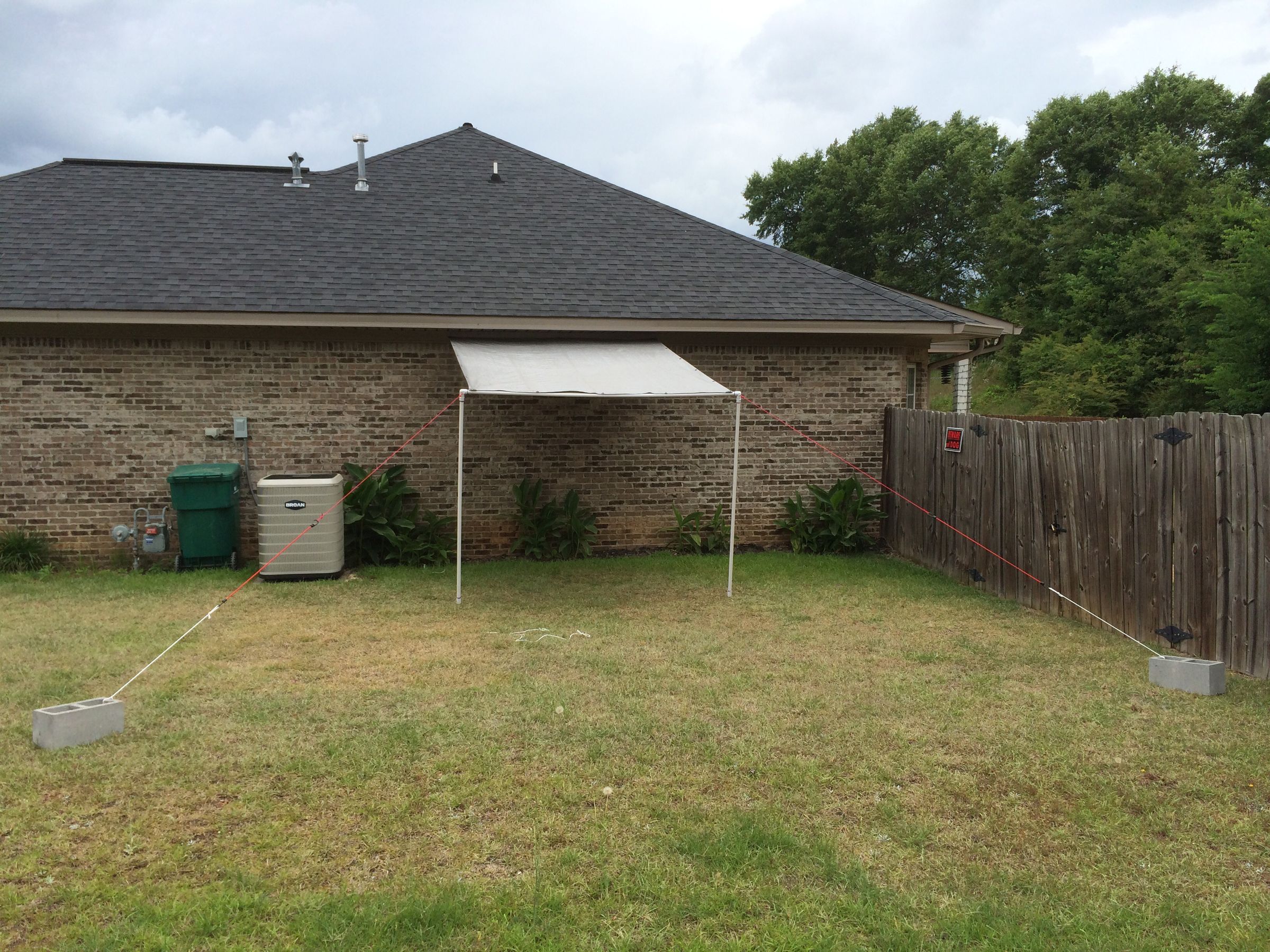 Tarp and PVC Canopy Lean-to Workspace : 12 Steps - Instructables
