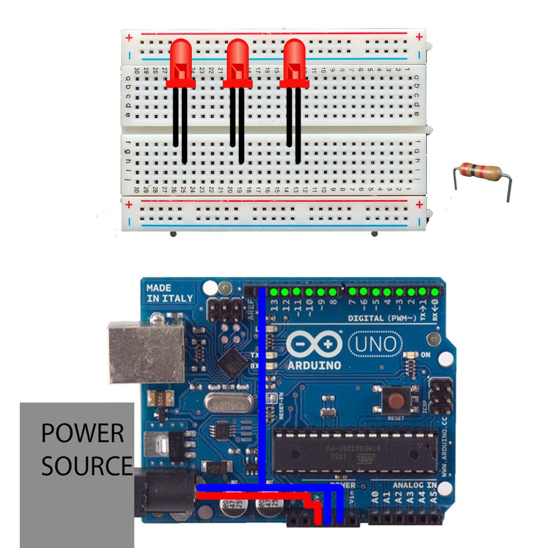 Lesson 2: Using Arduino As a Power Source for a Circuit : 6 Steps ...