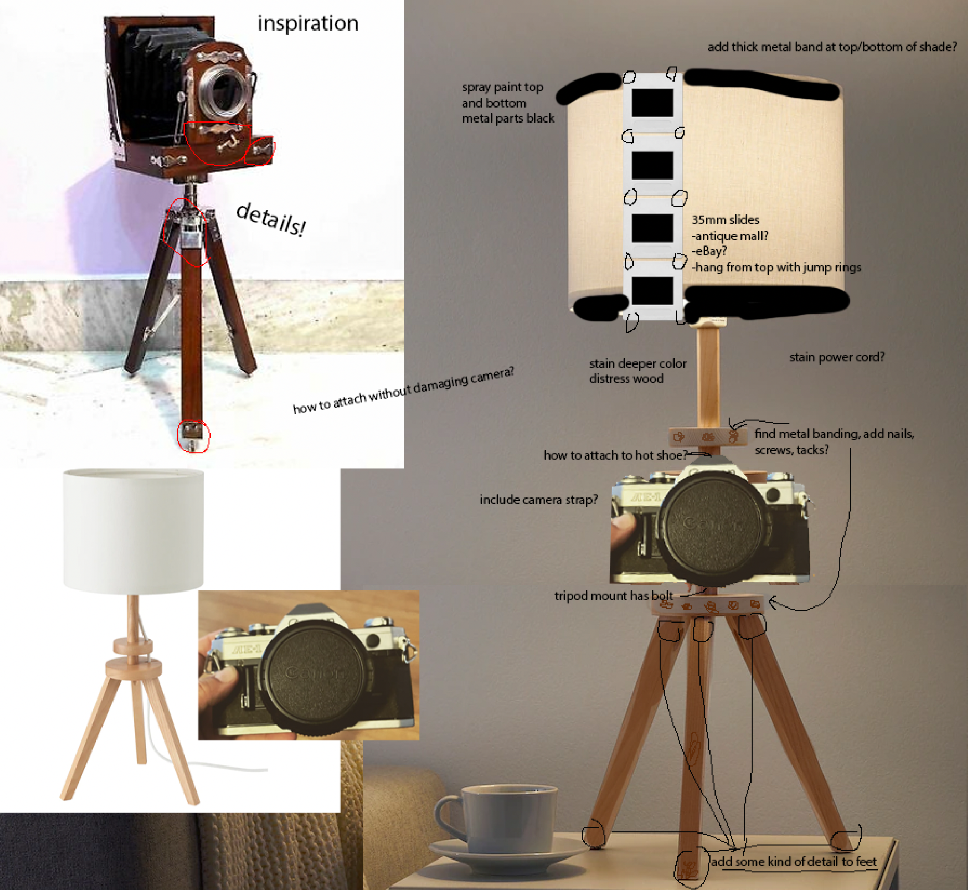 Vintage Camera Lamp With DIY 35mm Slide Shade : 14 Steps (with Pictures ...