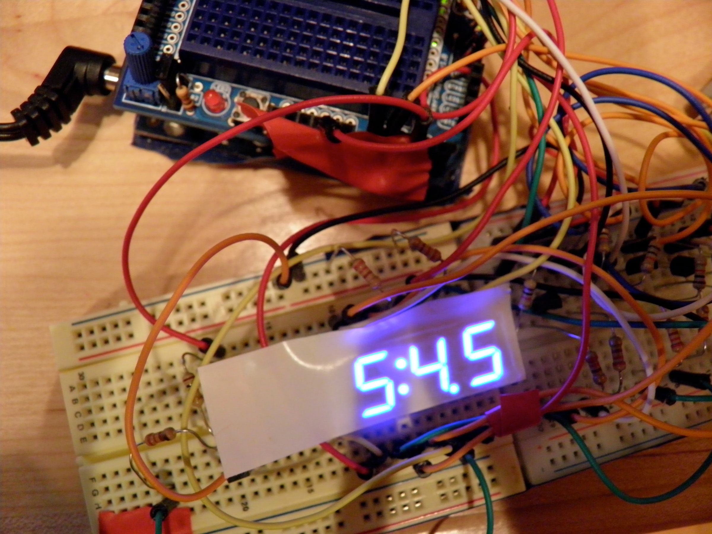 TimeDuino- 7 Segment Arduino Clock (No Shift Registers Needed!) : 14 ...