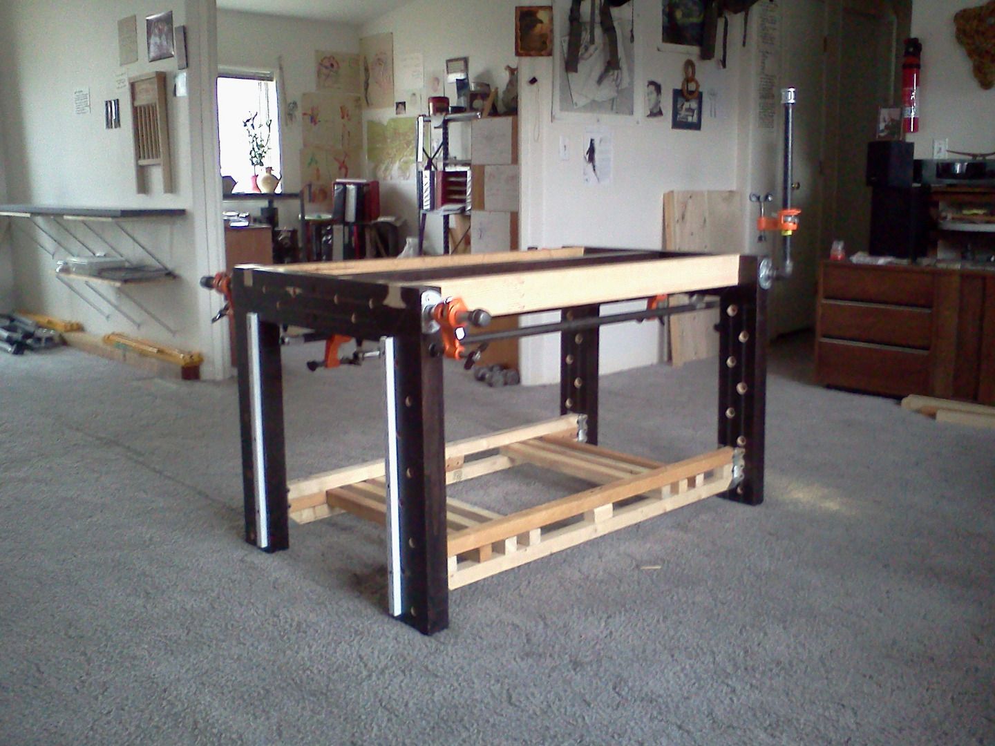 Work-frame From a Kitchen Table Frame - the Workbench Built Around What ...