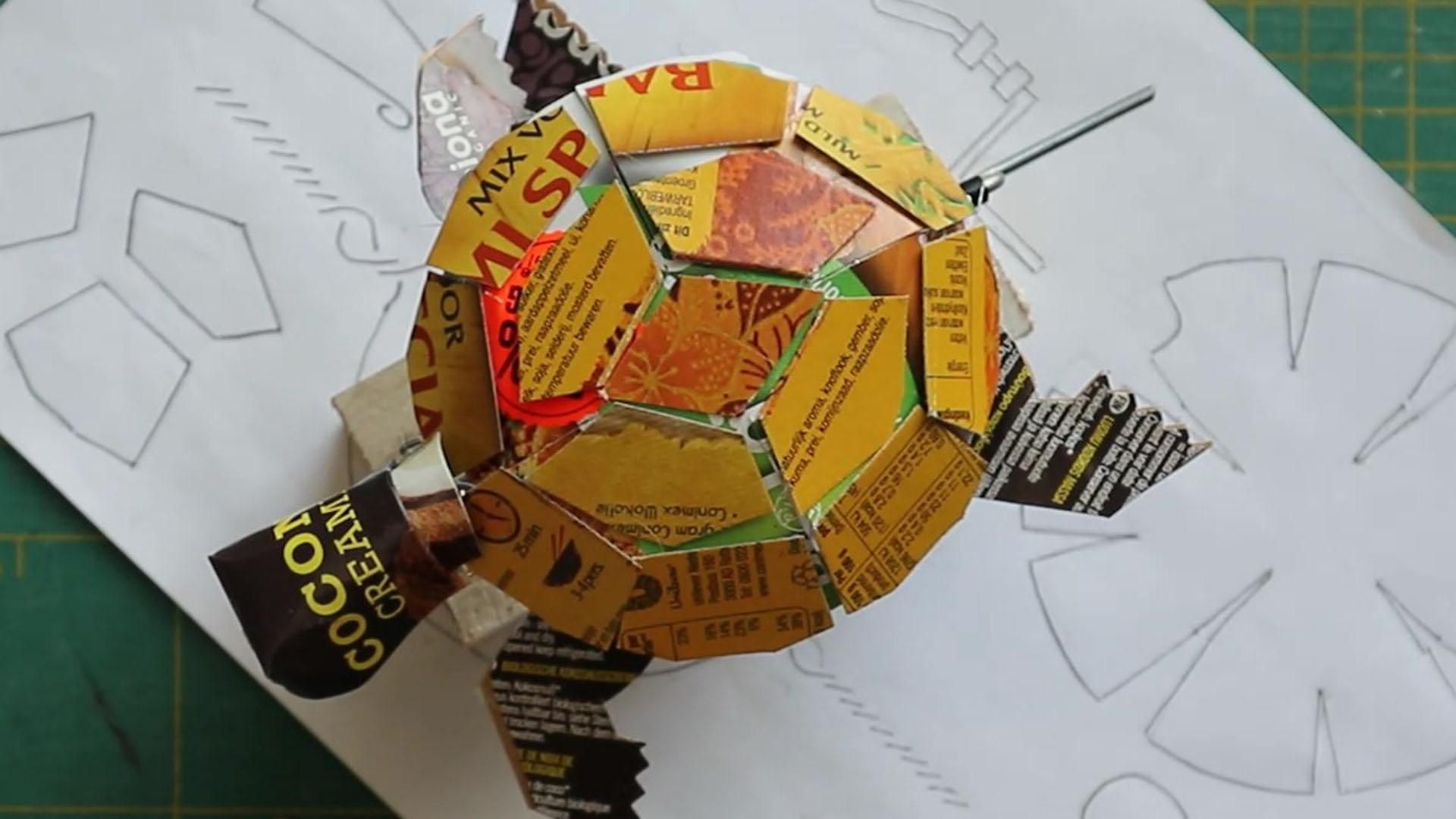 Waste Paper Trotting Turtle Automaton : 7 Steps (with Pictures ...