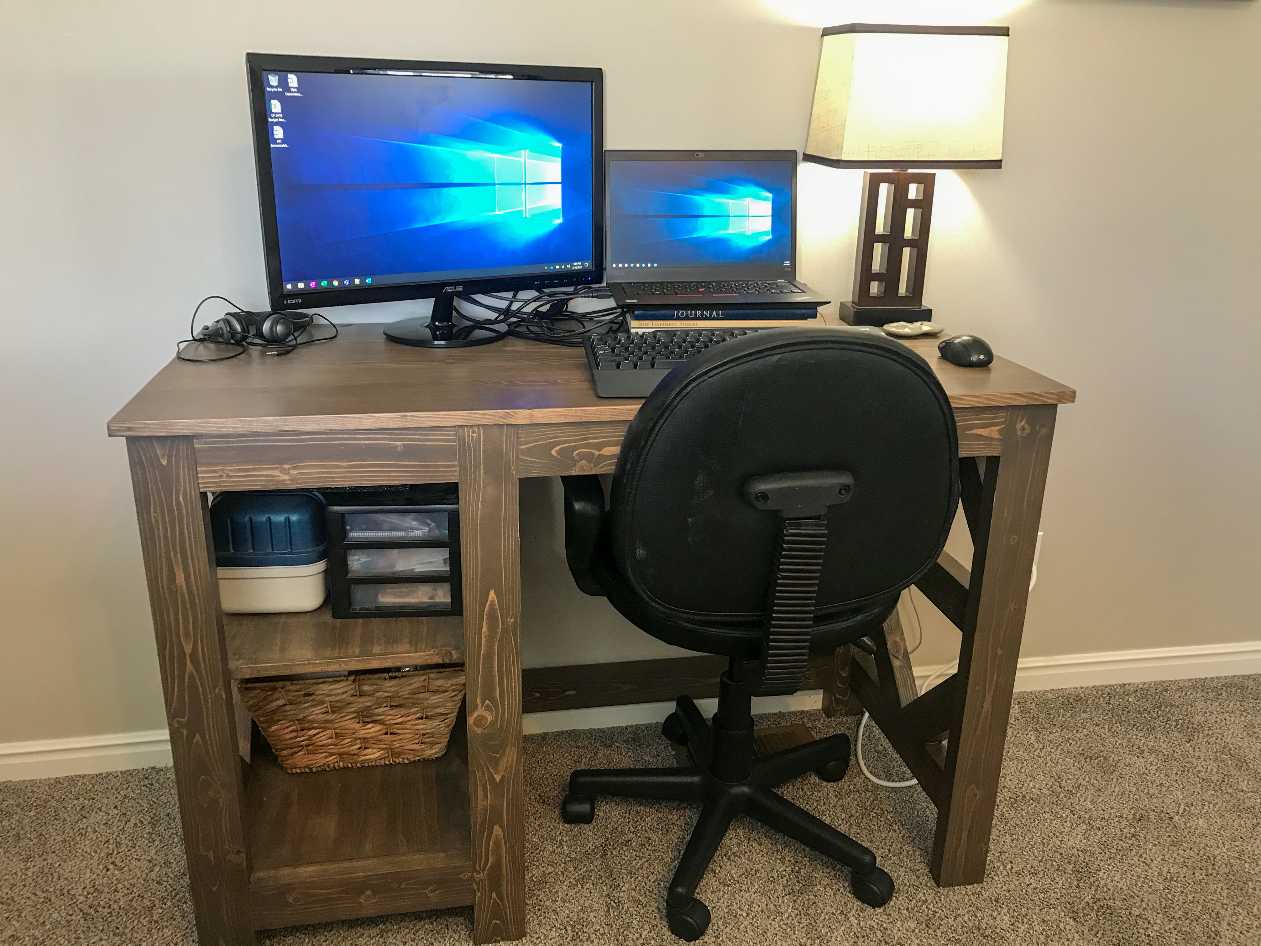 DIY Simple Standing Desk - Keyboard & Monitor Stands : 15 Steps (with ...