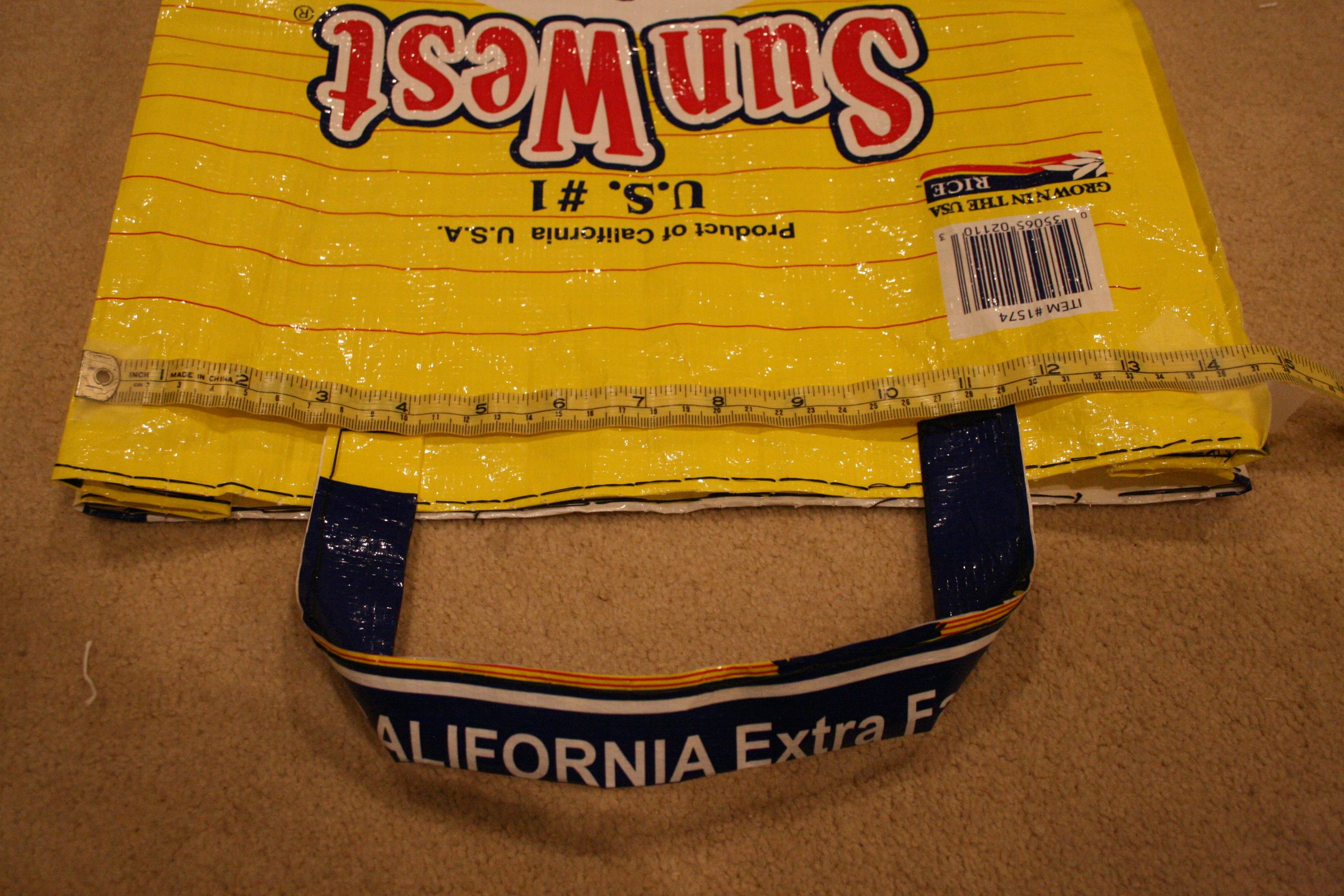 Reusable Grocery Bag Made From a Rice Bag : 11 Steps (with Pictures ...