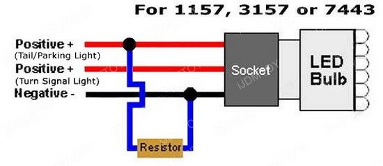 How to Install Load Resistors for LED Turn Signal Lights : 6 Steps ...