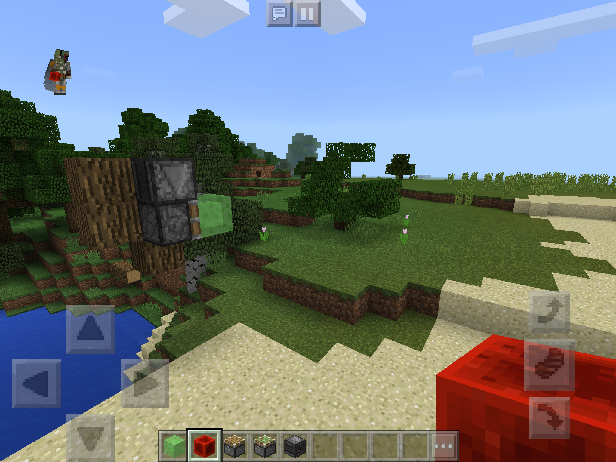 Minecraft PE Flying Machine : 4 Steps - Instructables