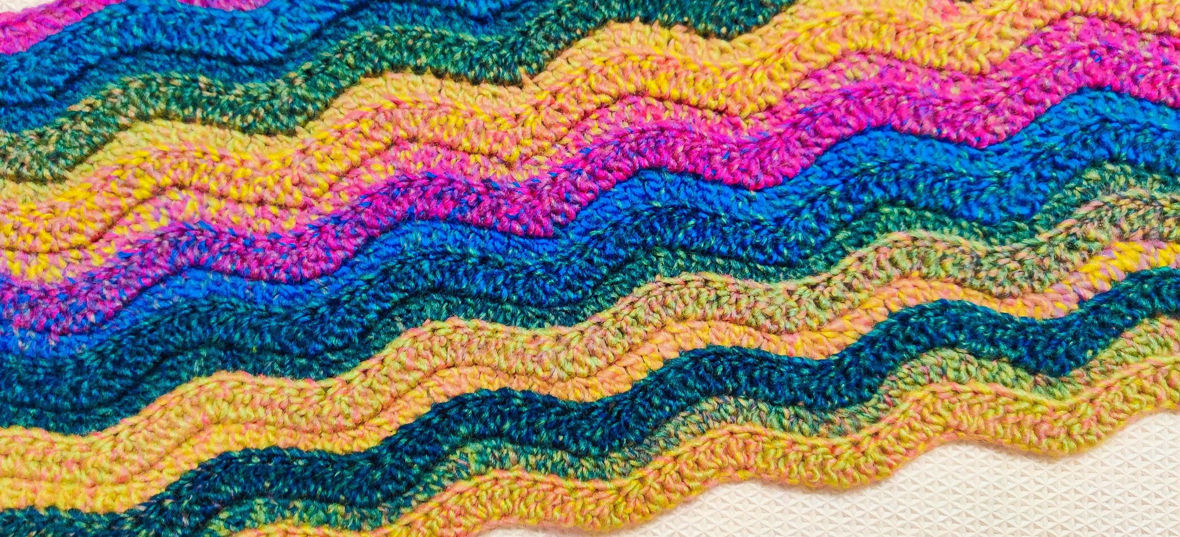 Crochet Ridged Rainbow Ripple Blanket : 5 Steps (with Pictures ...