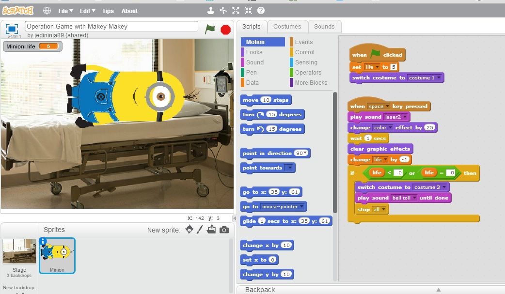 Makey Makey and Scratch Operation Game : 6 Steps (with Pictures ...