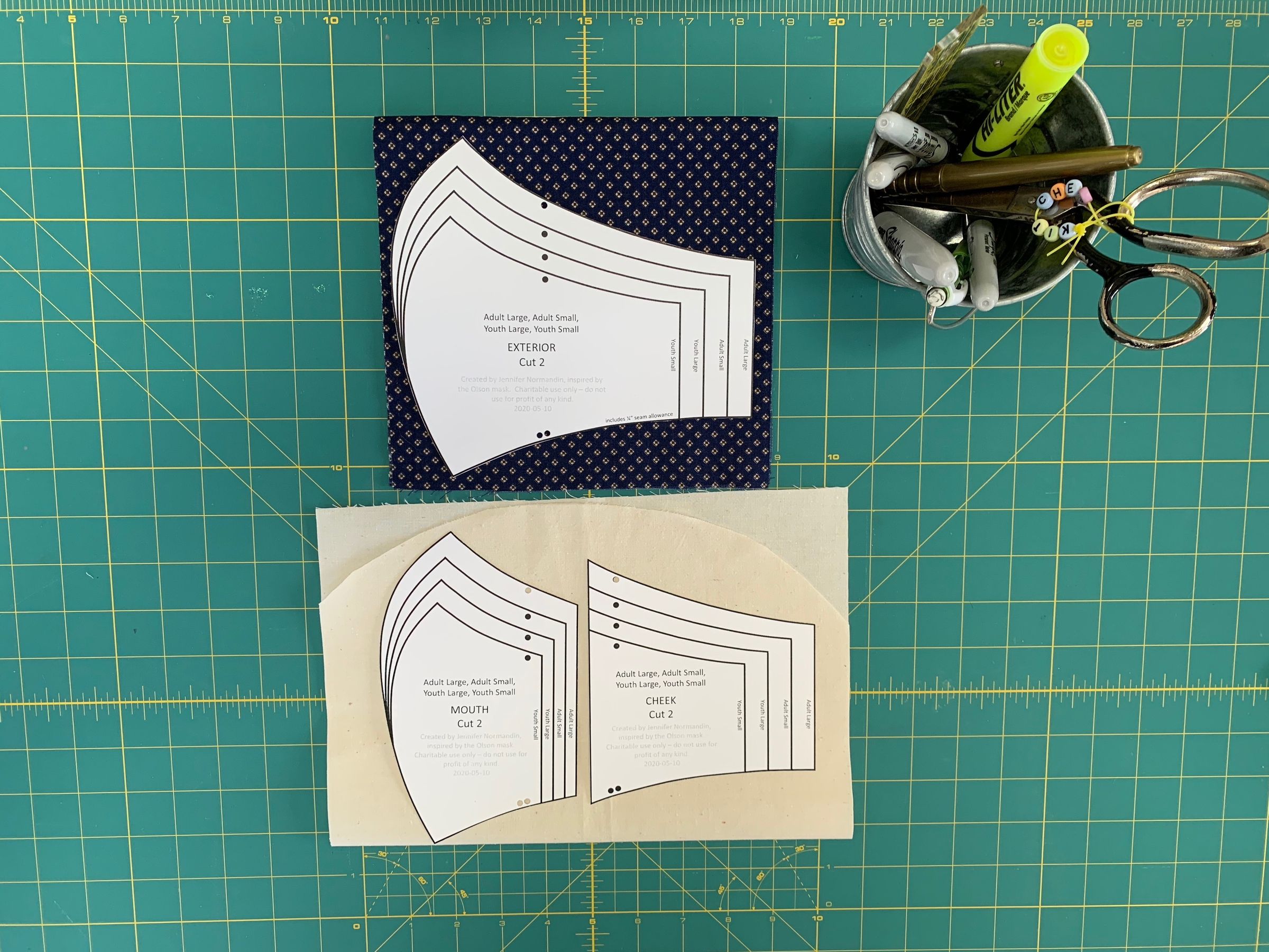 Fitted Pocket Mask (Modified Olson), in Eight Sizes (Adult Large to ...