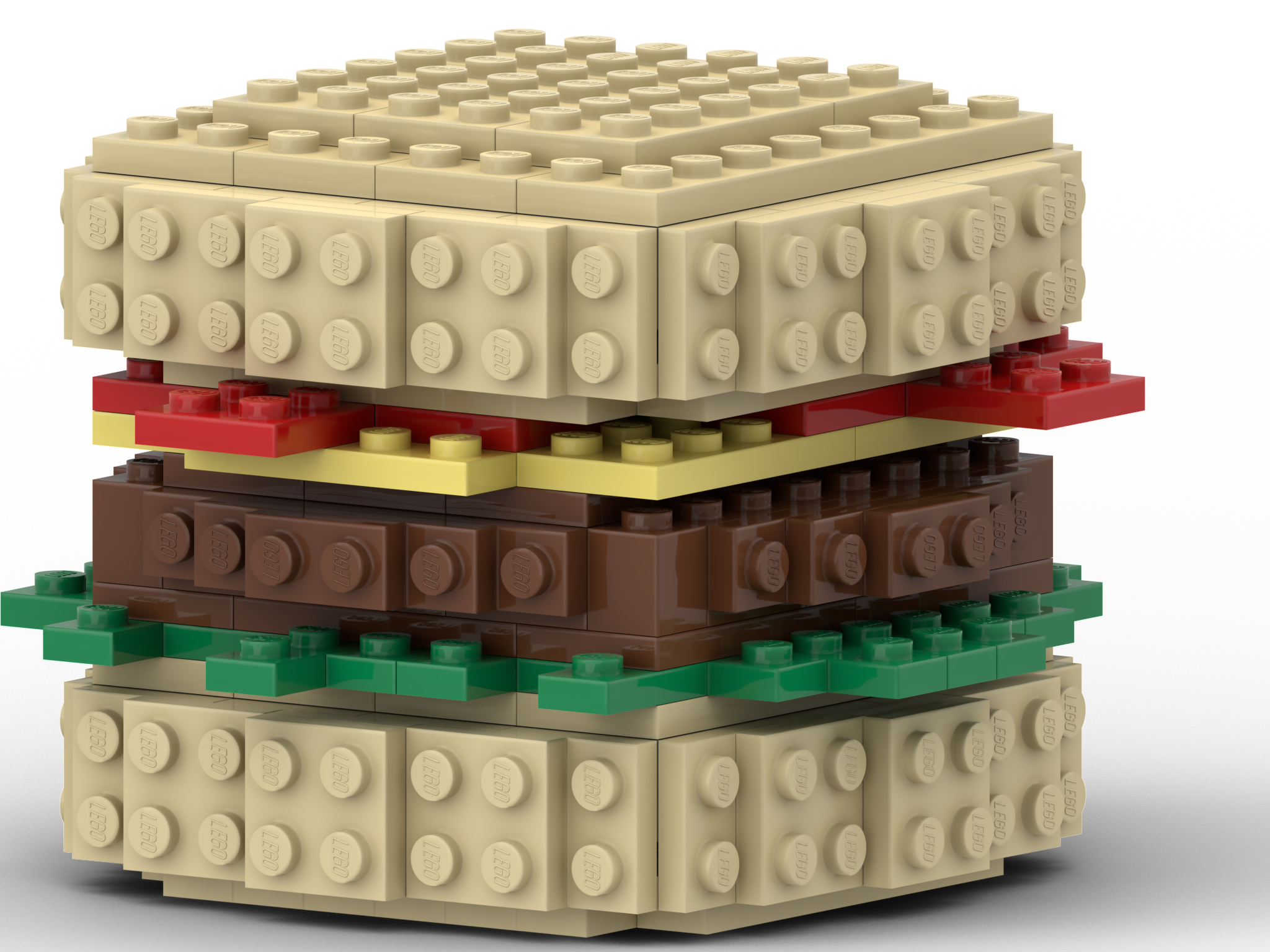 How to Make a Cheese Burger Out of LEGOs - Tutorial : 9 Steps (with ...