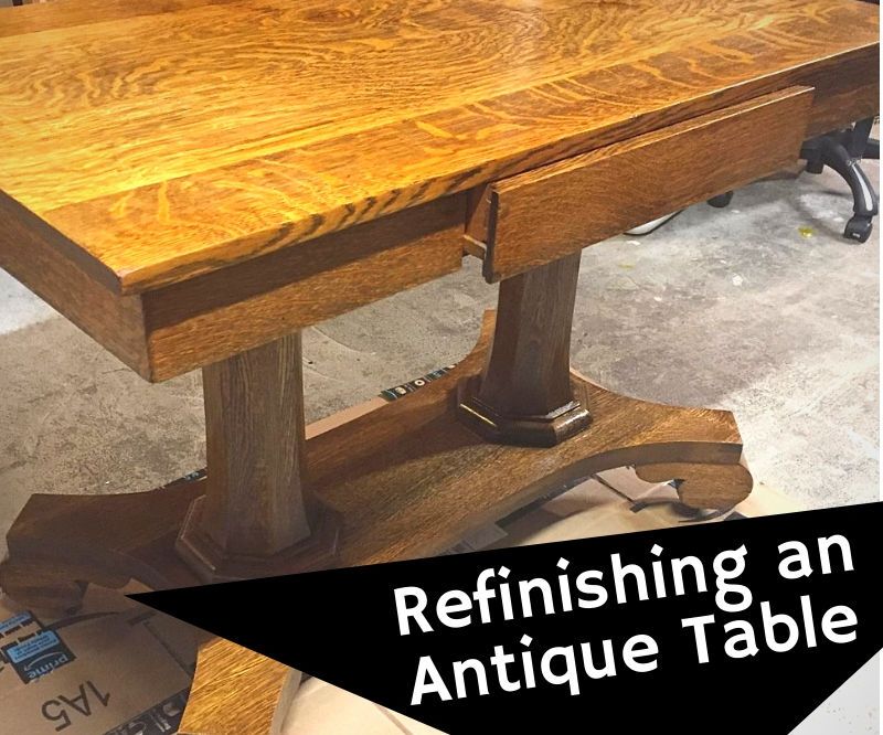 How to Refinish an Antique Oak Library Table : 8 Steps (with Pictures ...