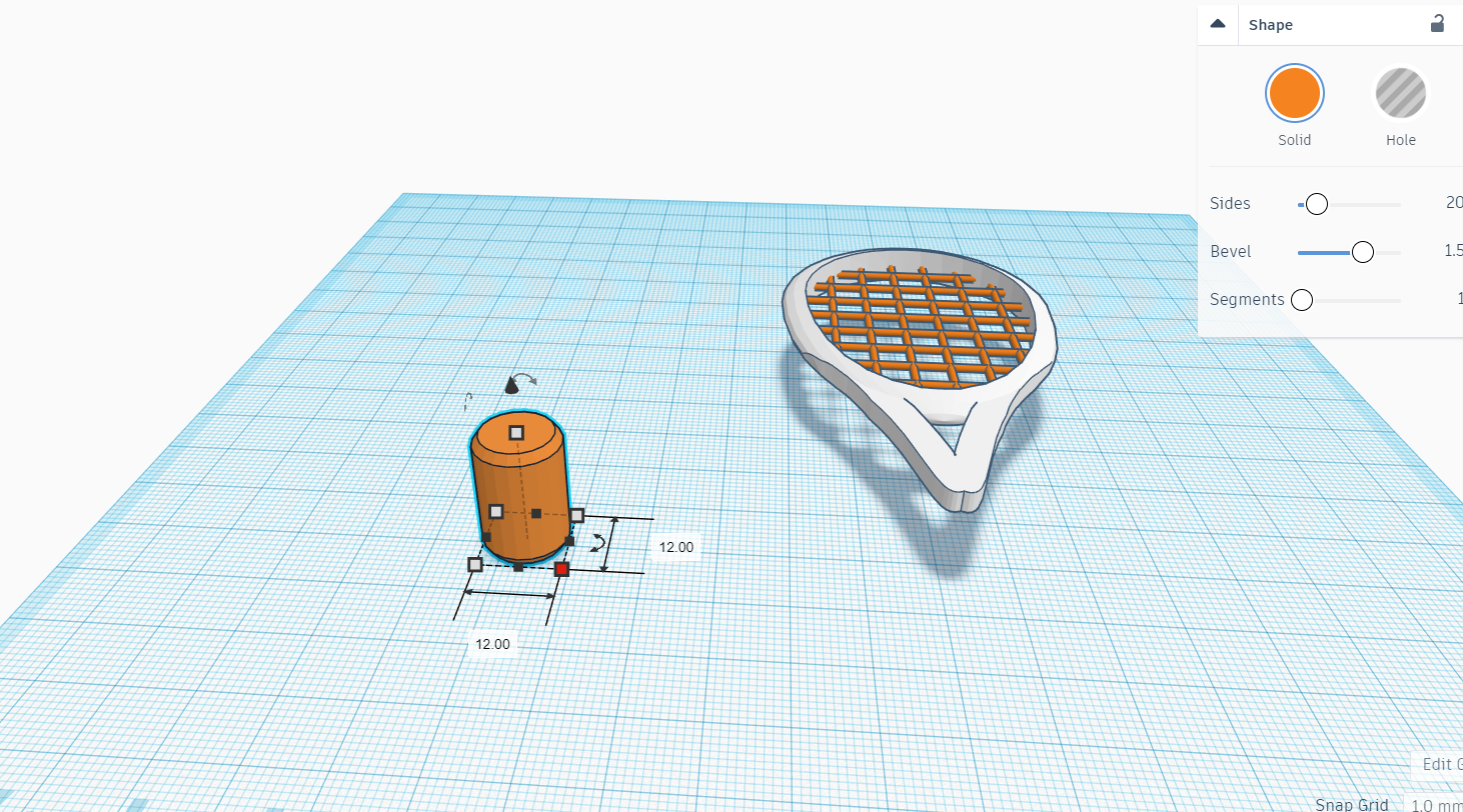 How to Make a Tennis Racket on Tinkercad (Instructable) : 18 Steps ...