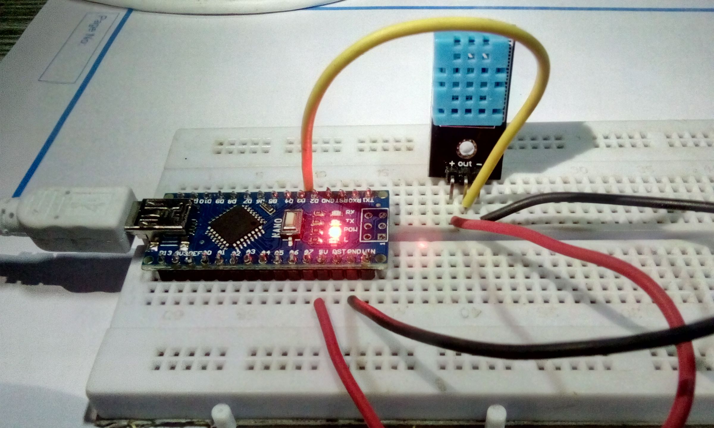 TEMPERATURE AND HUMIDITY MEASUREMENT USING DHT 11 : 5 Steps - Instructables