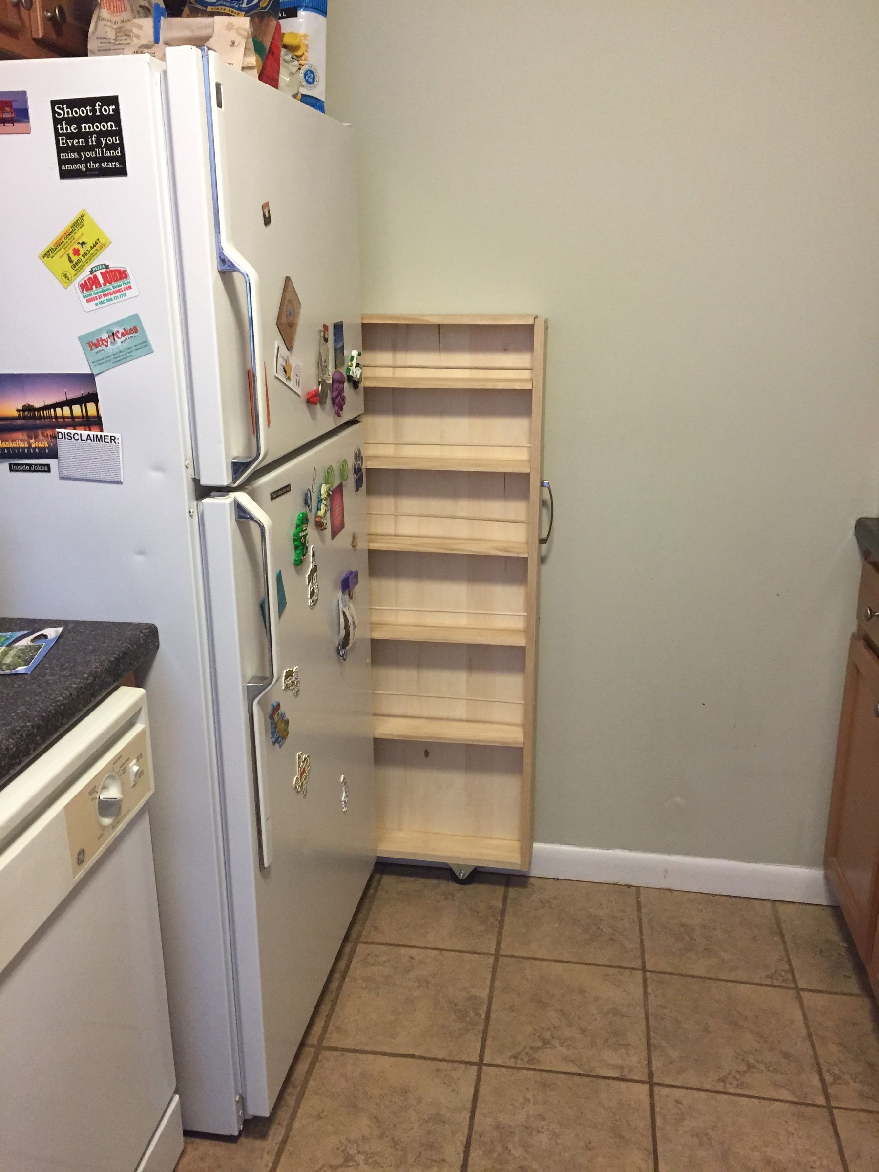 Hidden Fridge Gap Slide-Out Pantry : 4 Steps (with Pictures ...