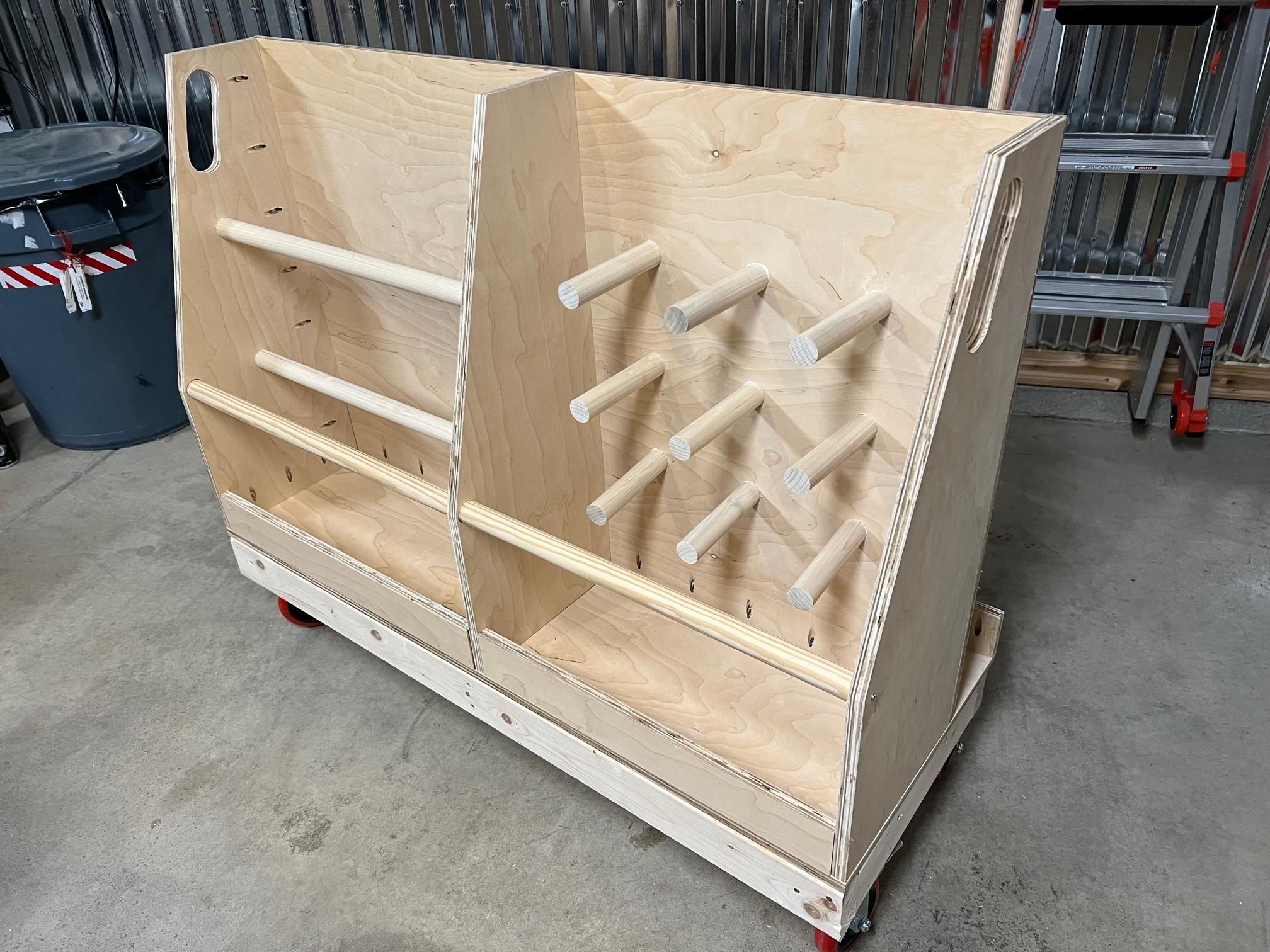 DIY Mobile Plywood and Lumber Storage Cart | Only 1 Sheet of Plywood ...
