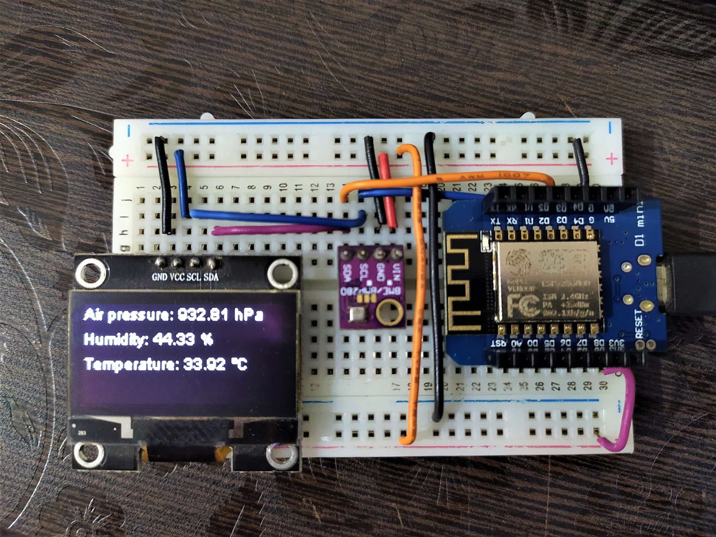 Weather Station Using Wemos D1 Mini, BME280 and Sensate. : 6 Steps - Instructables