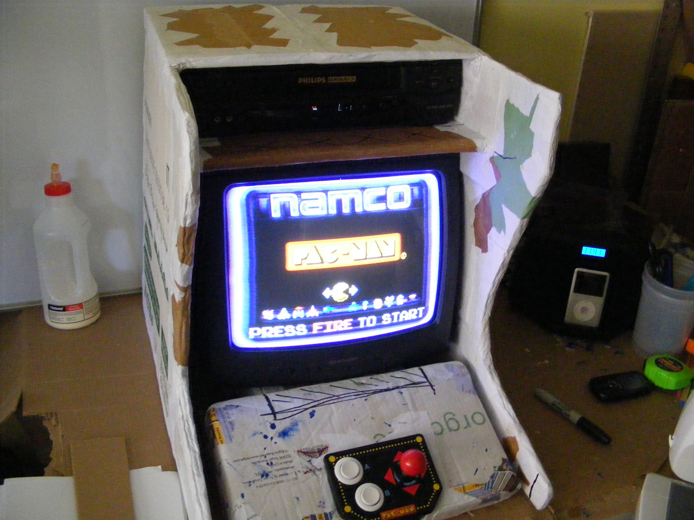 Cardboard Bar Top Arcade Game Console - Lithium Rain Recycled ...
