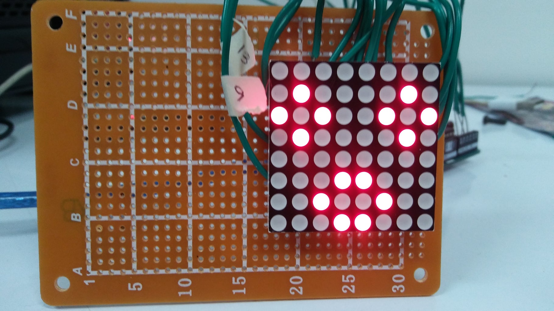 8x8 Led Matrix Using Arduino 4 Steps With Pictures Instructables