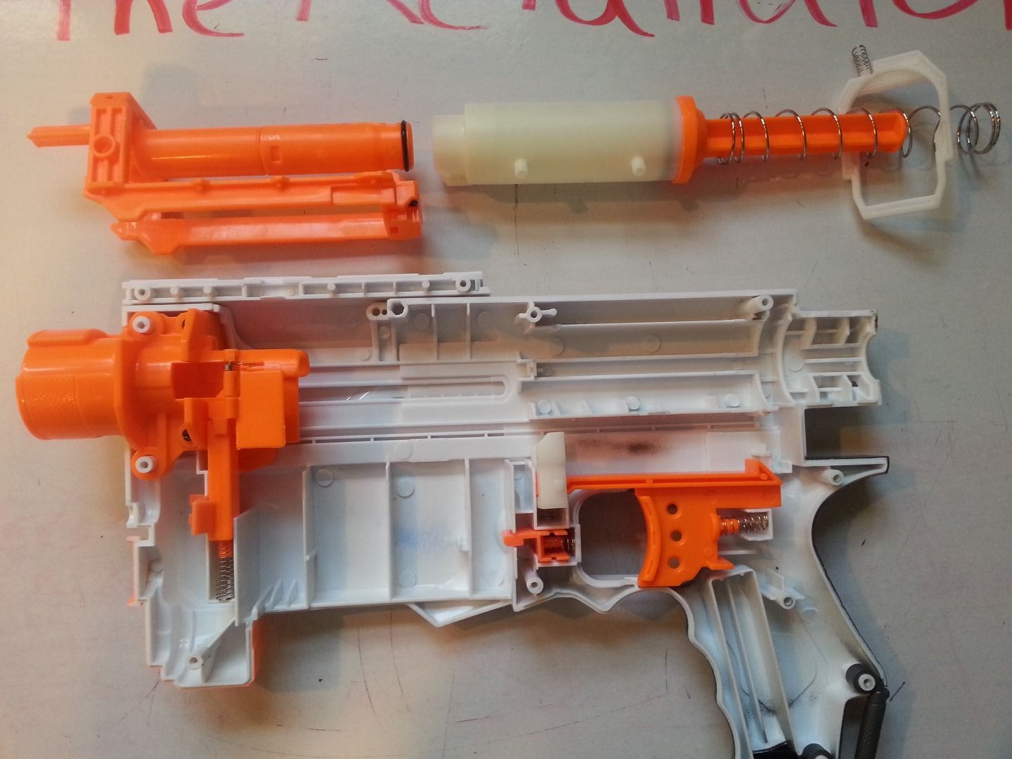 Nerf Retaliator Mod: Air Restrictor Removal and Barrel Extension : 8 Steps - Instructables