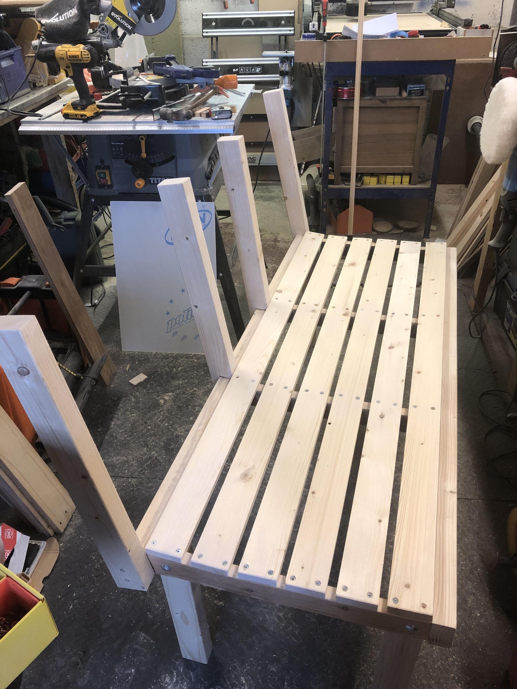 Double Seat Garden Bench With Ratchet Leg/Footrest Diy.... Updated 21. ...