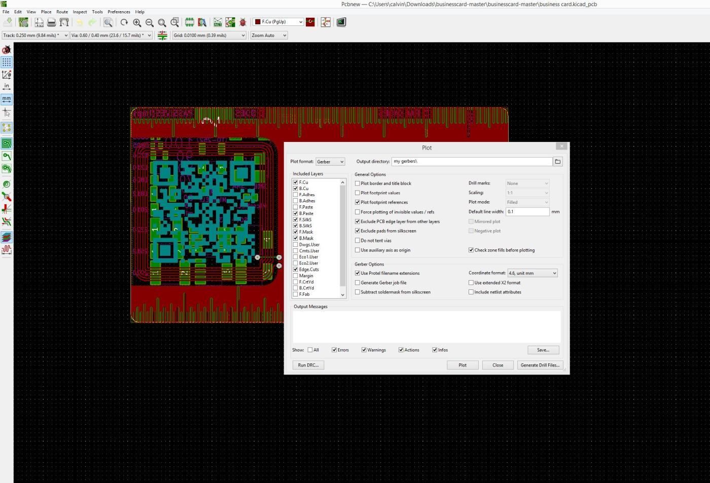 PCB Business Card Ruler With QR and NFC | Trybotics