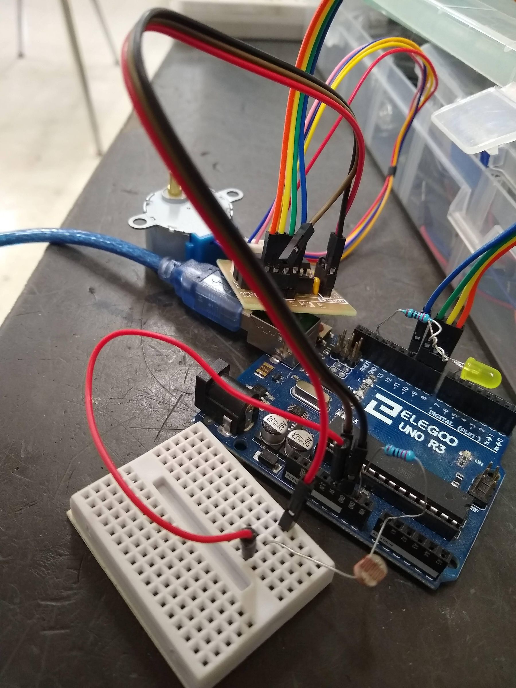Light Sensor Stepper Motor Arduino : 7 Steps - Instructables