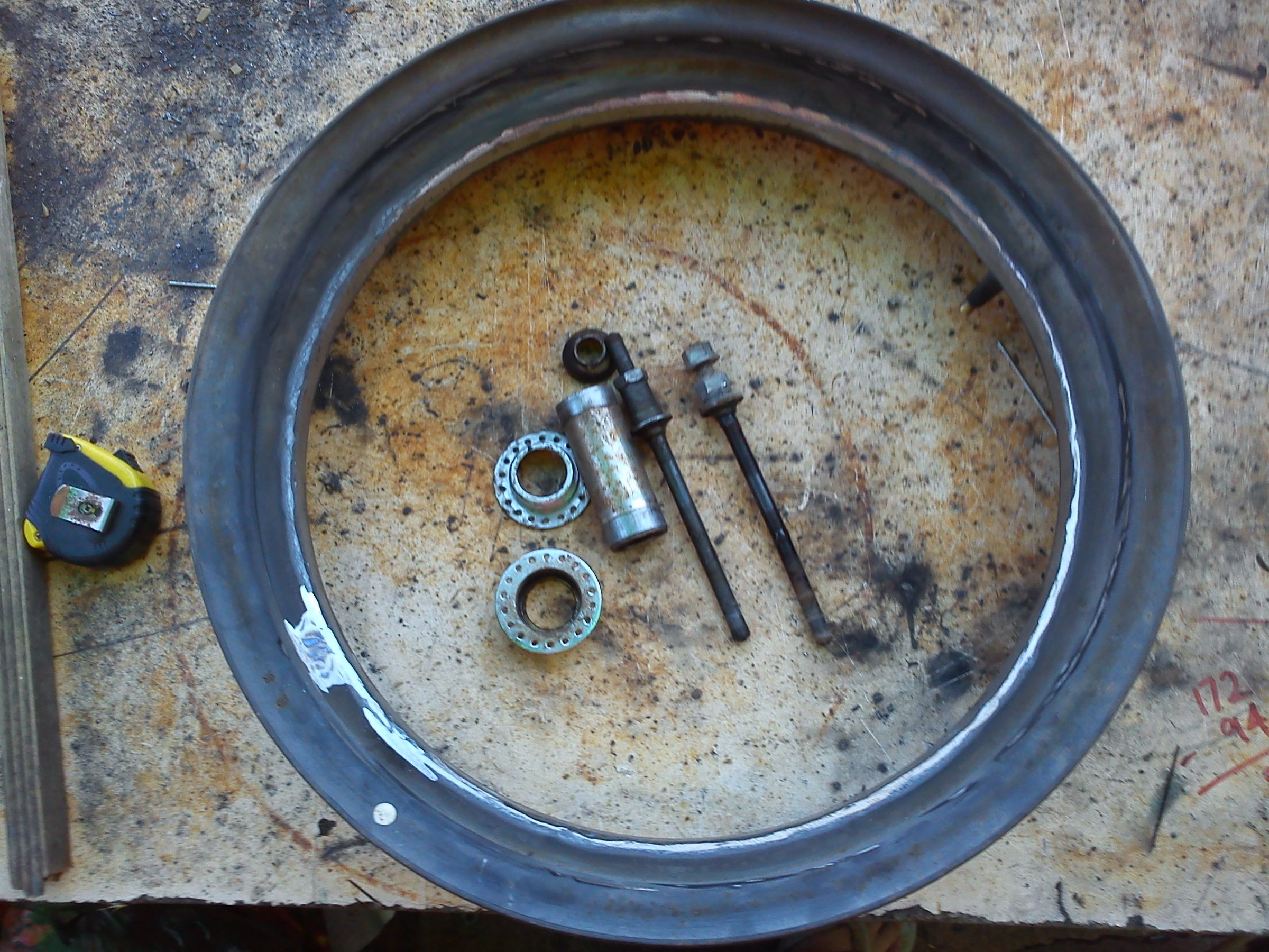 Making Wide Bike Wheel Hubs and Joining Them to Car Rims! : 6 Steps ...
