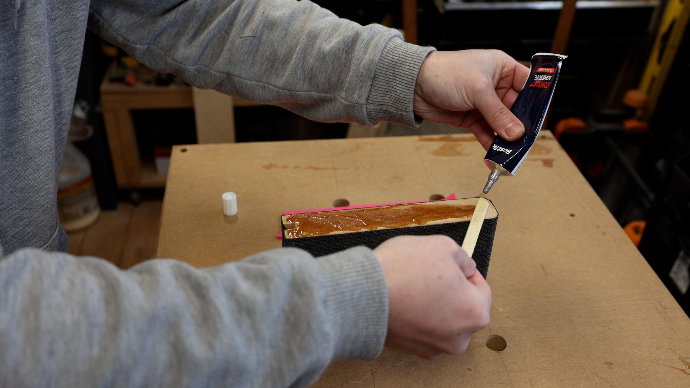 How to Make a Storage Shelf for a Desk - DIY Monitor Stand : 6 Steps ...