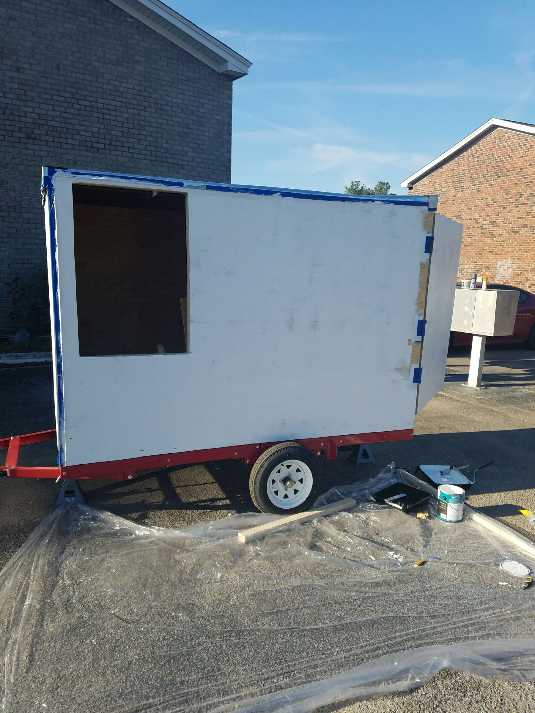 DIY 4X8 Micro-Tiny House Camper on Harbor Freight Trailer : 17 Steps ...
