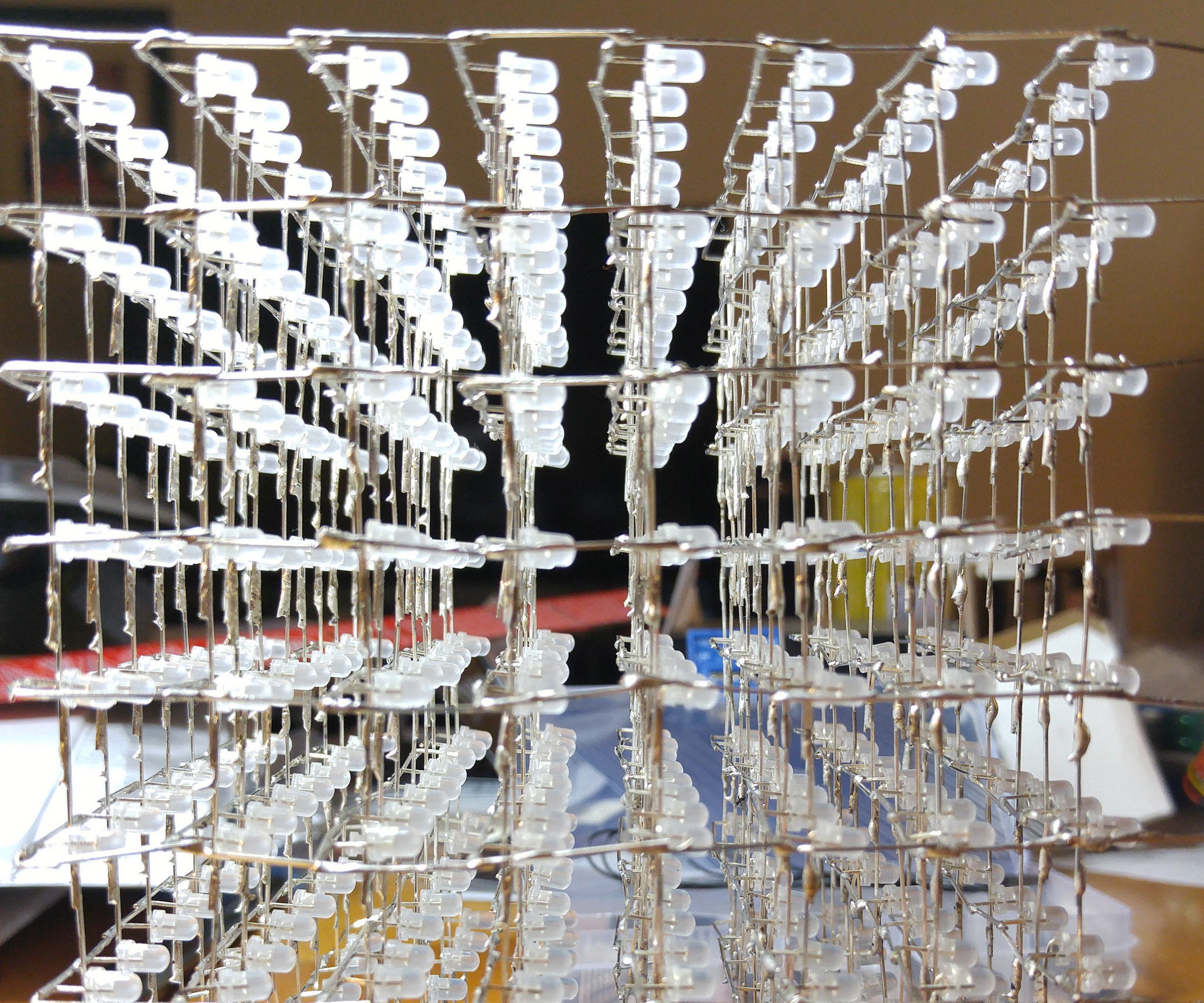 Assembling the Geekcreit® 8x8x8 LED Cube 3D Light Square Blue LED Electronic DIY Kit : 14 Steps ...