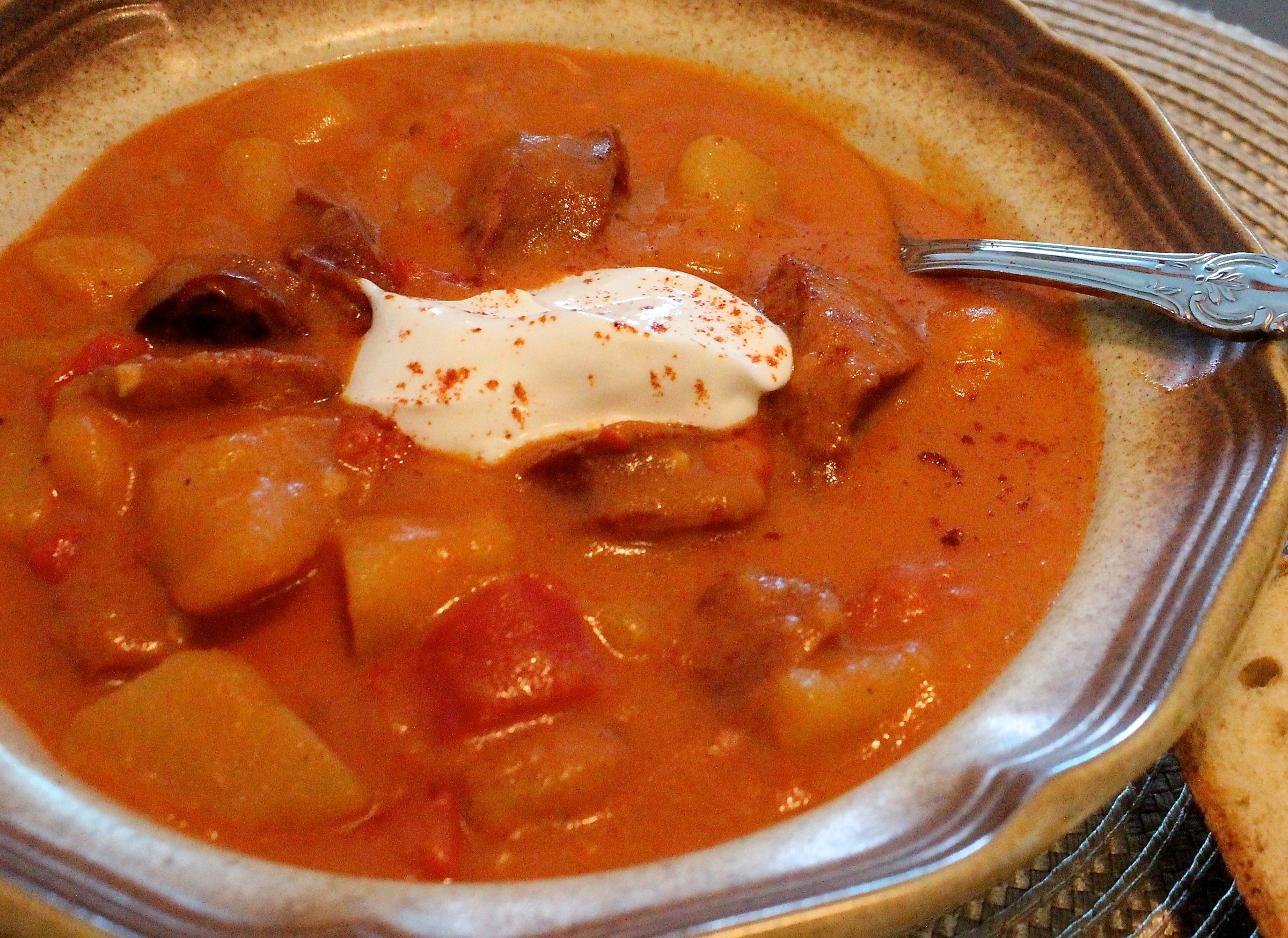 Authentic Hungarian "Krumplileves”, (Creamy Potato Soup With Sausage ...