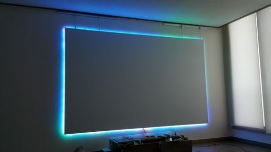 DIY 130 Inch Edgeless Screen With Ambilight by Teensy 3.2+WS2801 : 8 ...
