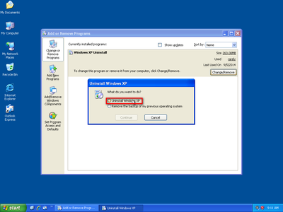 Uninstall Windows XP in Windows XP Uninstall and Return to Previous ...