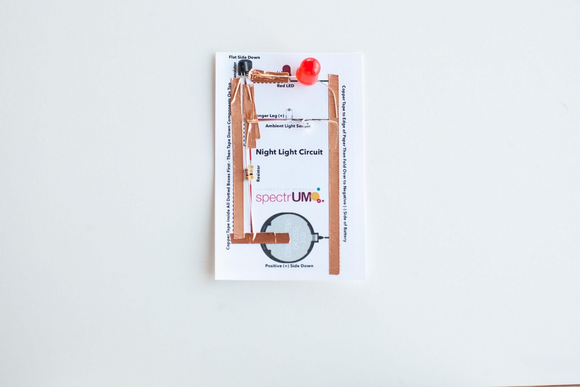 Make a Simple Ambient Light Sensor/Night Light Paper Circuit : 13 Steps ...