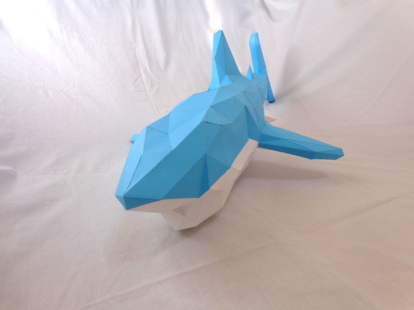 Shark Fin With Wave Decor Fin PDF Template 3D Shark Fin Paper Sculpture ...
