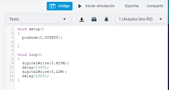 Blink (Parpadeo) De Led Con Arduino En Circuits : 4 Steps - Instructables